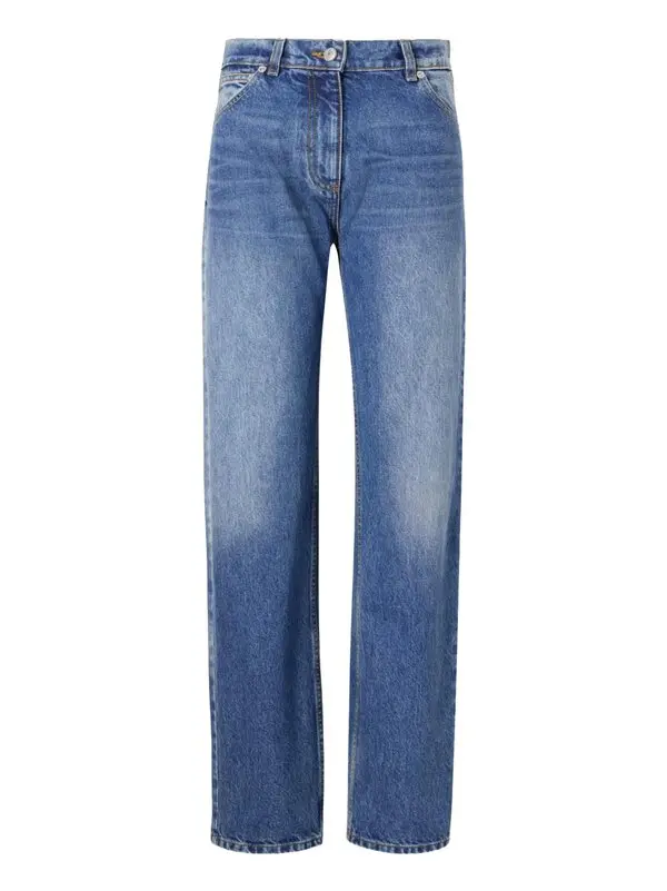 Magda Butrym High-rise Straight-leg Boyfriend Jeans - Blue