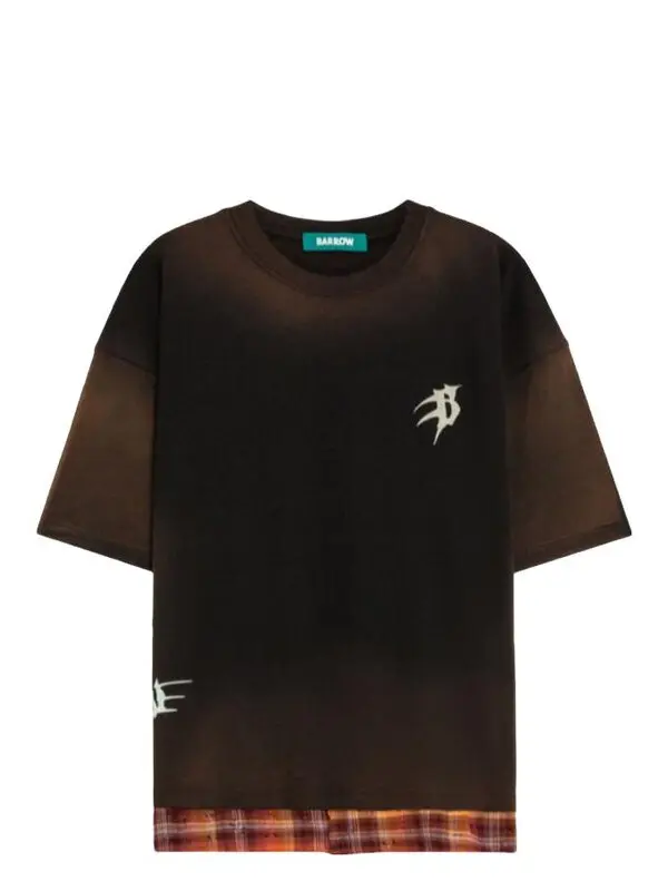 BARROW Graphic Hem Panel T-shirt - Black