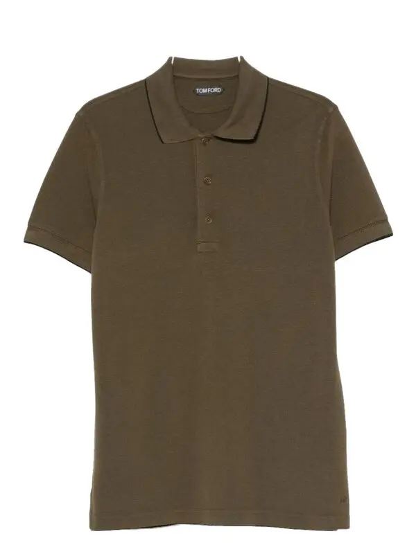TOM FORD Contrast Short Sleeve Polo Shirt - No