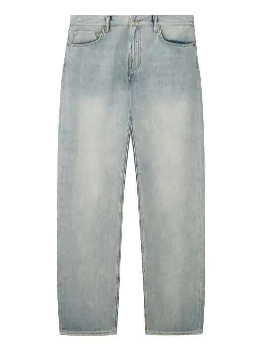 Emporio Armani Long Straight-leg Washed Jeans - Gray