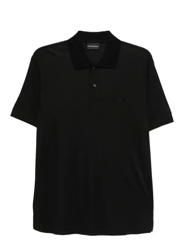Emporio Armani Classic Logo Polo Shirt - Black