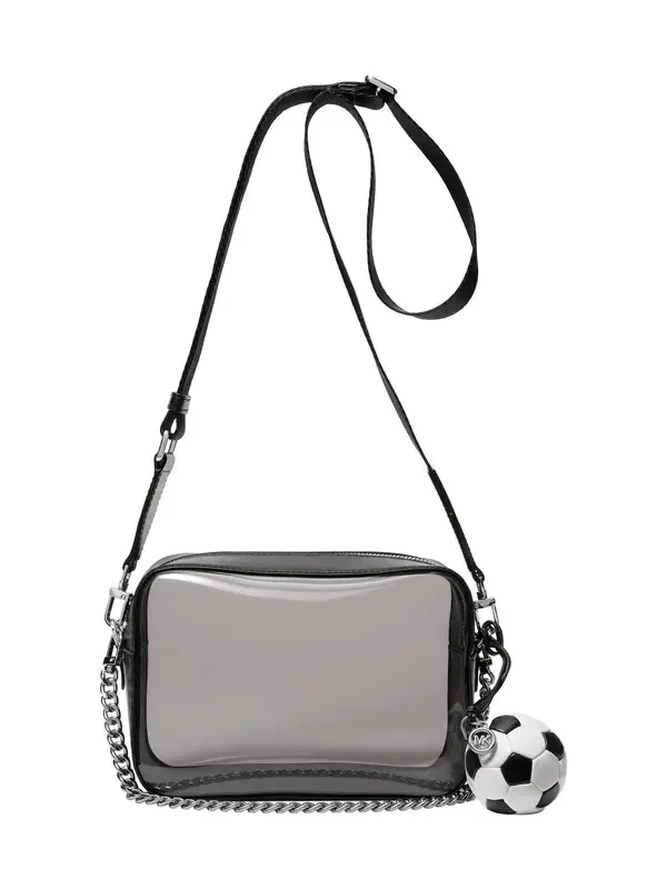 Michael Kors Bryant Medium Camera Crossbody Bag With Soccer Charm - Black