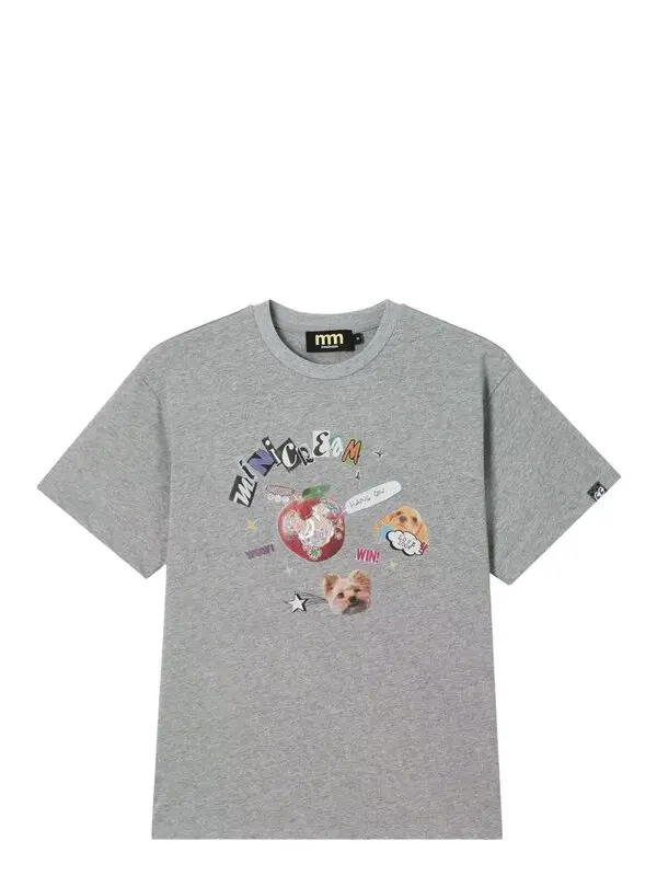 MINI CREAM Graphic Print T-shirt - Grey
