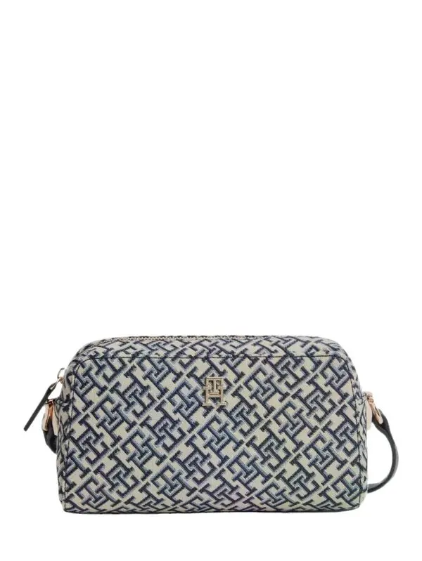 Tommy Hilfiger Monogram Logo Plaque Shoulder Bag - Neutrals
