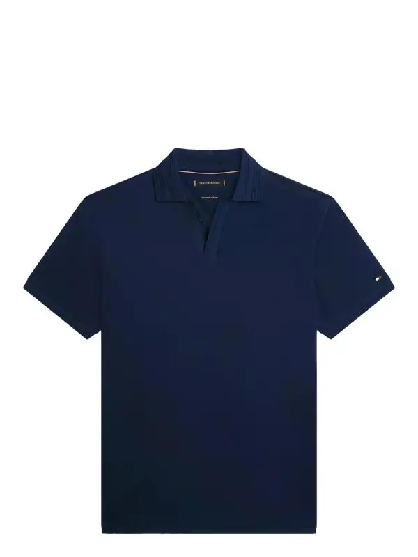 Tommy Hilfiger Ribbed-trim Polo Shirt - Blue