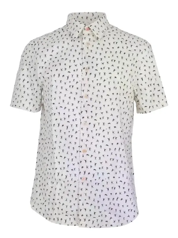 Paul Smith Graphic-print Tailored-fit Shirt - Neutrals