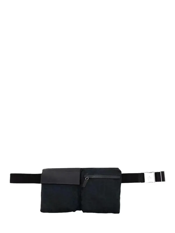 Gucci Gg Canvas Double Pocket Belt Bag - Blue