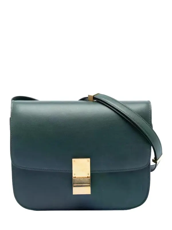 Celine Medium Calfskin Classic Box Crossbody Bag - Green