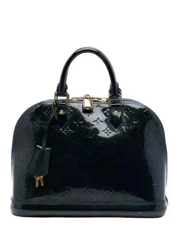 LOUIS VUITTON Monogram Vernis Alma Pm Handbag - Blue