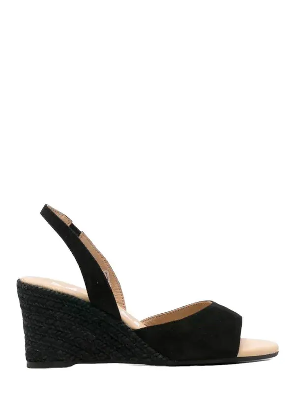 Manebí Wedge Slingback Sandals - Black