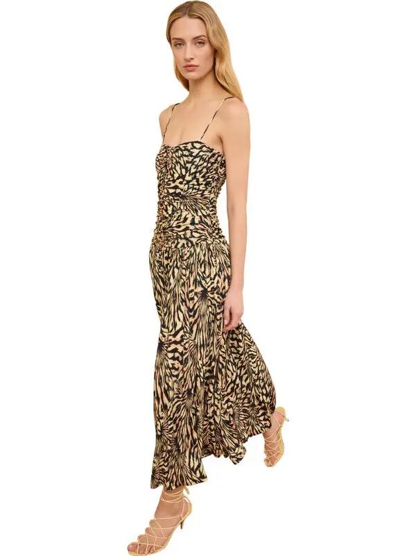 Ulla Johnson Arda Printed Jersey Midi Dress - Celestite