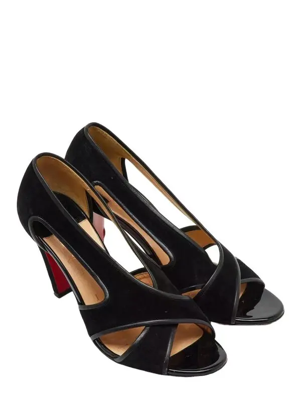 CHRISTIAN LOUBOUTIN Mamma Roma Peep-toe Pumps - Black