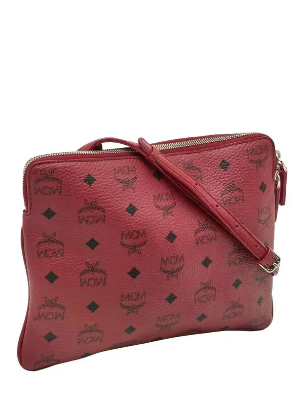 Mcm Visetos Cross Body Bag - Red