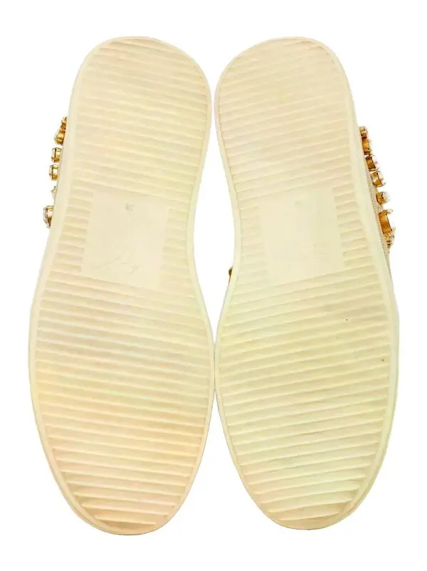 GIUSEPPE ZANOTTI May London Crystal-embellished Sneakers - Neutrals
