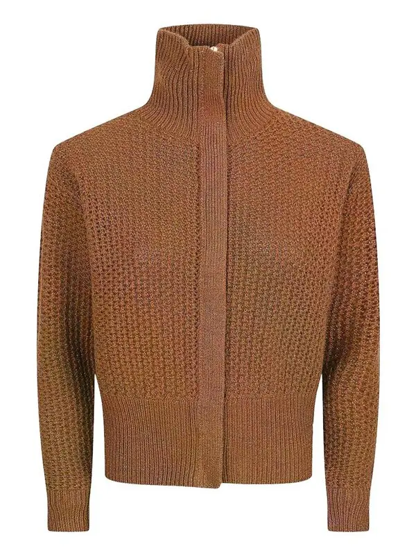 Max Mara Zip-fastening Cardigan - Brown