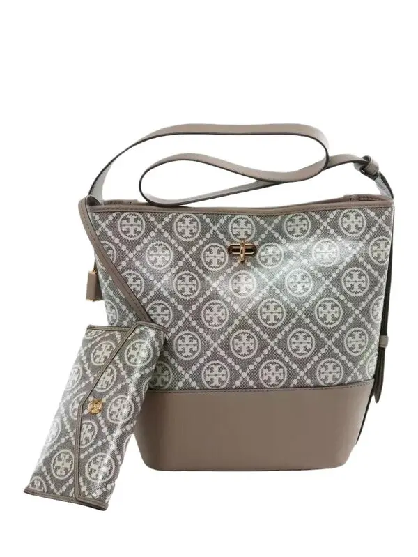 Tory Burch T Monogram Bucket Bag - Neutrals