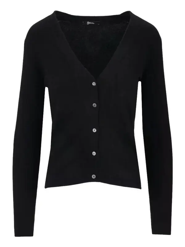 LA ROSE V-neck Cardigan - Black