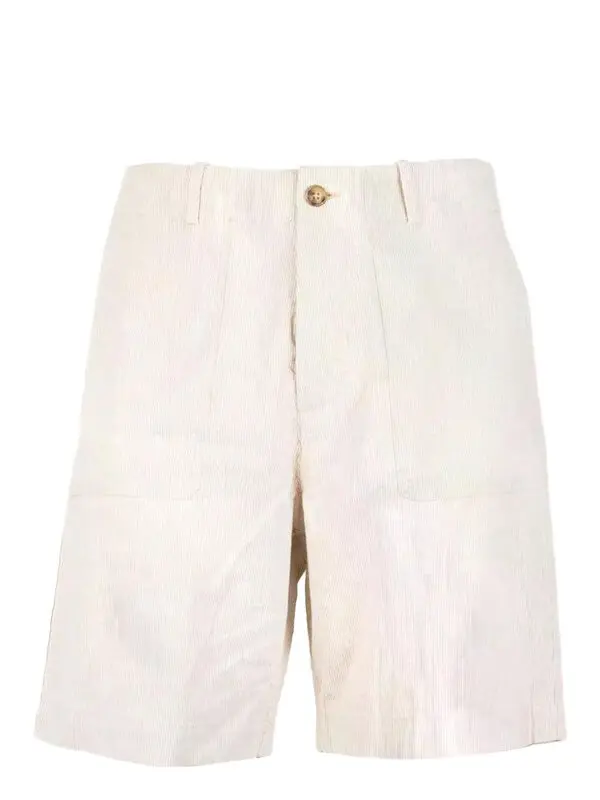 BROOKSFIELD Striped Cotton Shorts - Neutrals