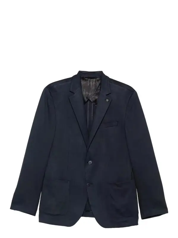 Karl Lagerfeld Notched-lapel Patch-pocket Jacket - Blue