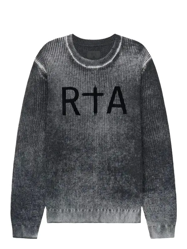 RtA Ethan Logo Detail Sweater - Grey
