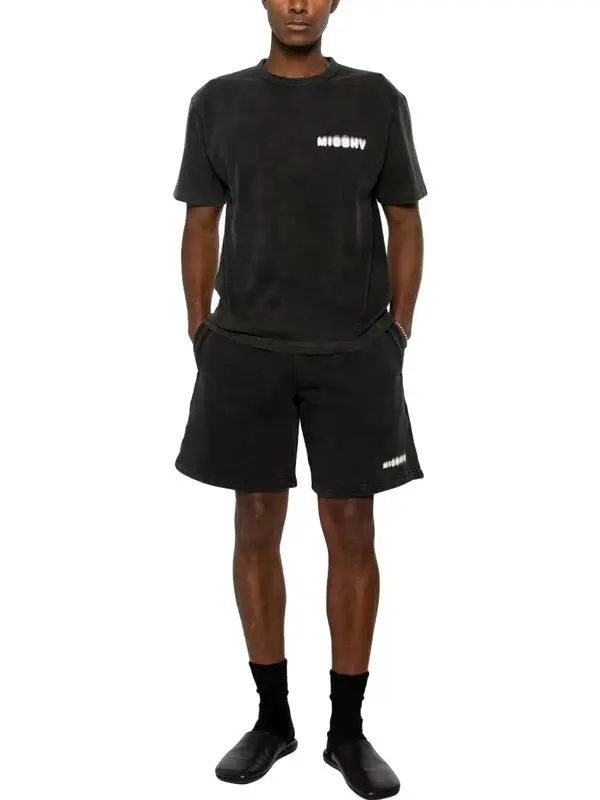 MISBHV Logo Print Cotton T-shirt - Black