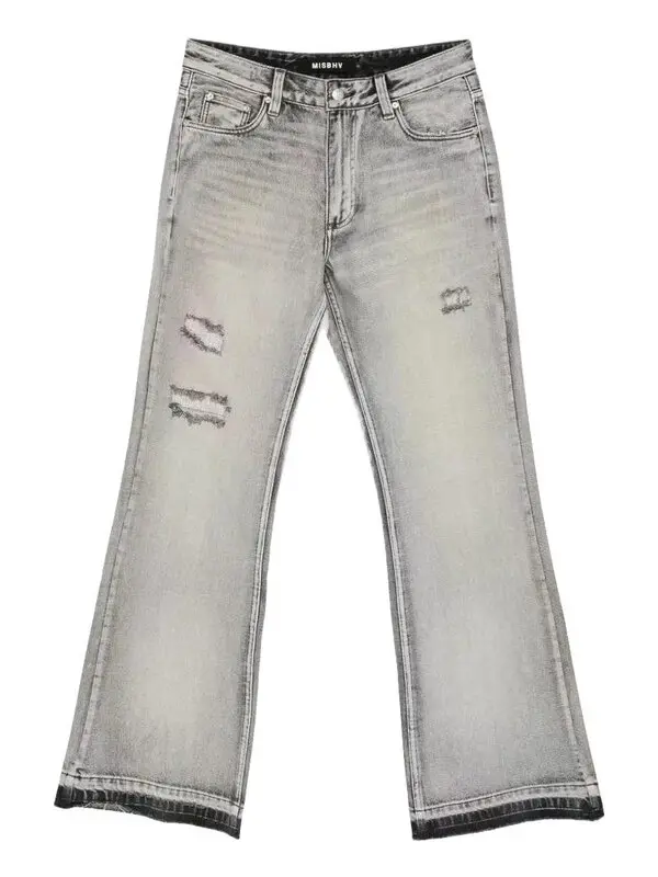 MISBHV Distressed Bootcut Jeans - Grey