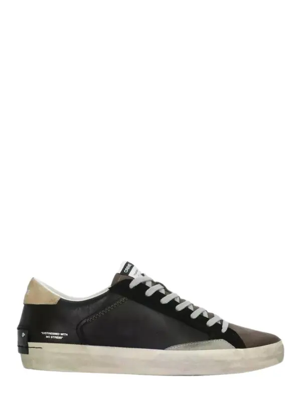 CRIME LONDON Distressed Panelled Sneakers - Black