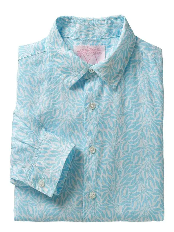 PINK HOUSE Linen Shirt Sealeaf - Blue