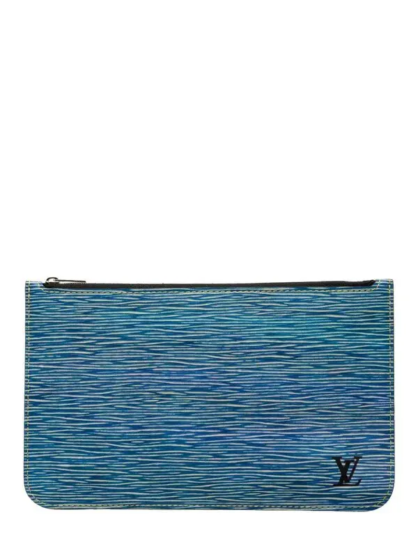 LOUIS VUITTON Epi Denim Neverfull Pouch - Blue