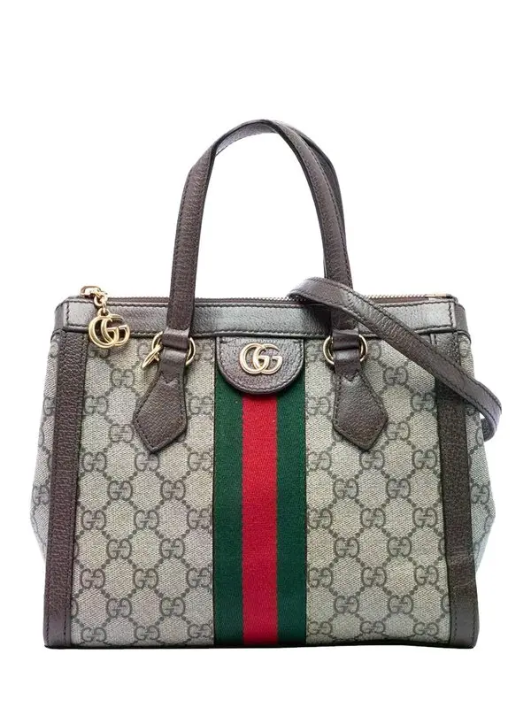 Gucci Ophidia Gg Supreme Satchel - Neutrals