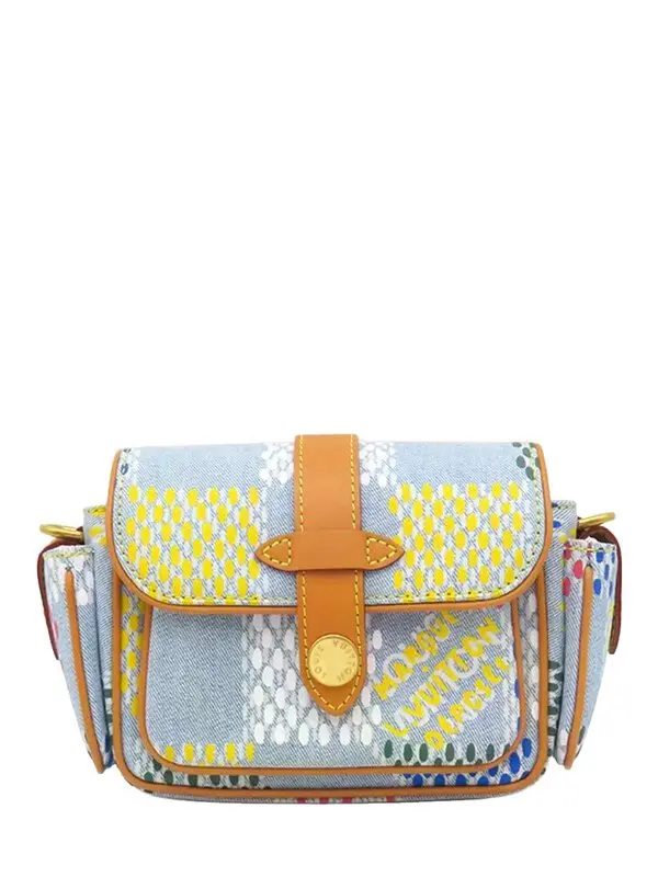 LOUIS VUITTON Damier Denim Cargo Wearable Wallet Crossbody Bag - Blue