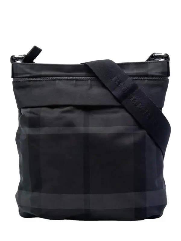 Burberry Smoke Check Nylon Crossbody Bag - Grey