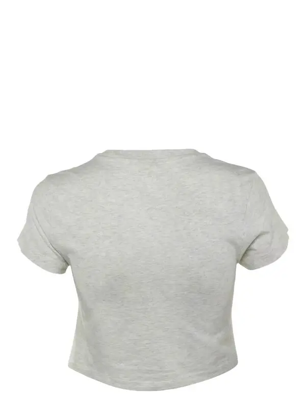 Kith Logo Print Cropped T-shirt - Grey