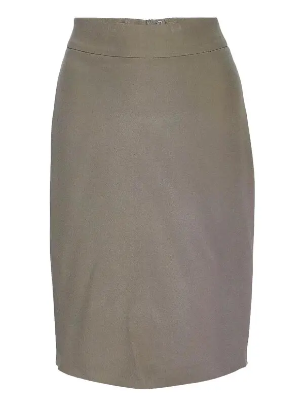 ARMANI Crepe Pencil Skirt - Brown