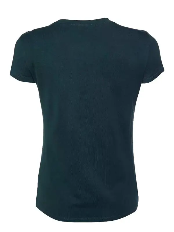 Emporio Armani Logo Print V-neck T-shirt - Green