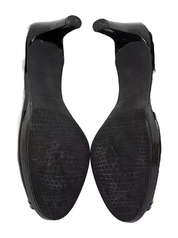 STUART WEITZMAN Patent Leather Peep-toe Pumps - Black
