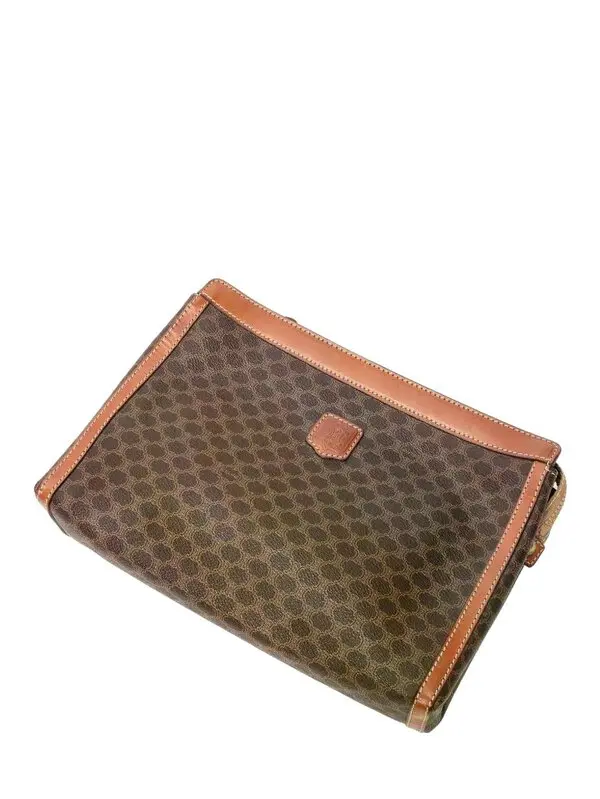 Celine Macadam Canvas Clutch - Brown