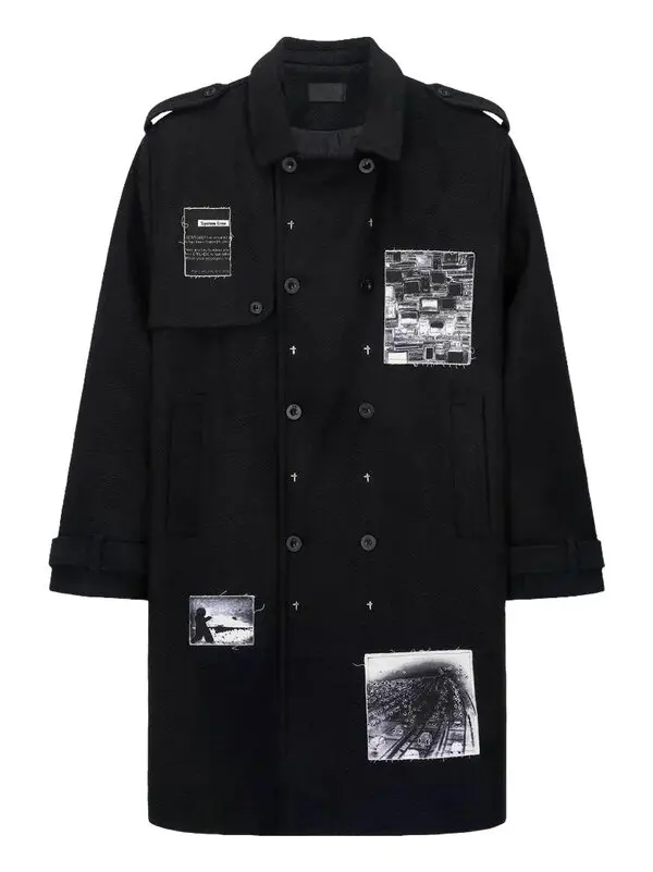 RtA Julian Patch-detail Trench Coat - Black
