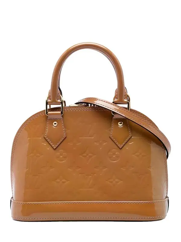 LOUIS VUITTON Monogram Vernis Alma Bb Satchel - Brown