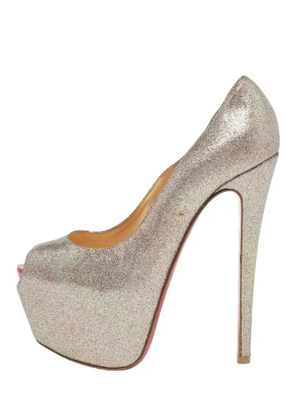 CHRISTIAN LOUBOUTIN Highness Glitter Pumps - Silver