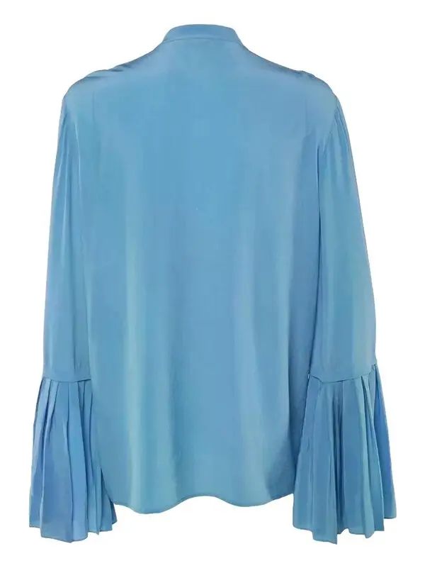 Stella McCartney Silk Flared Sleeve Top - Blue