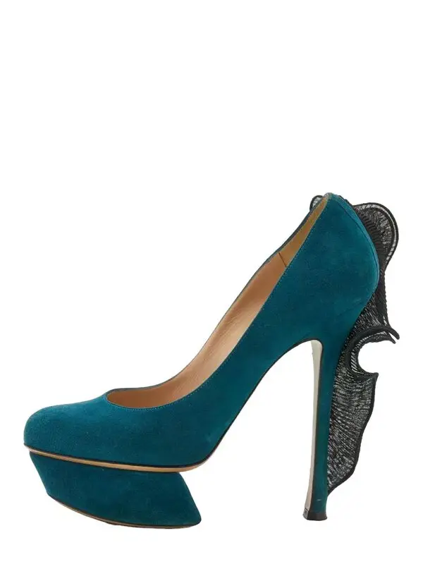 NICHOLAS KIRKWOOD Suede Platform Pumps - Blue