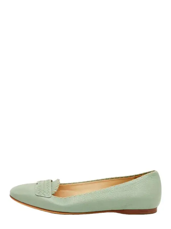 Bottega Veneta Intrecciato Ballet Flats - Green