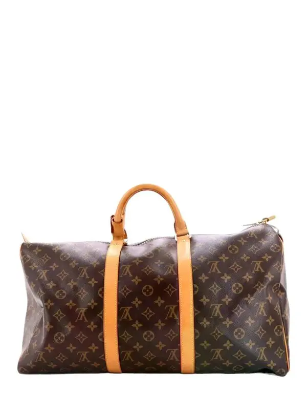 LOUIS VUITTON Keepall Monogram Canvas 50 Travel Bag - Brown
