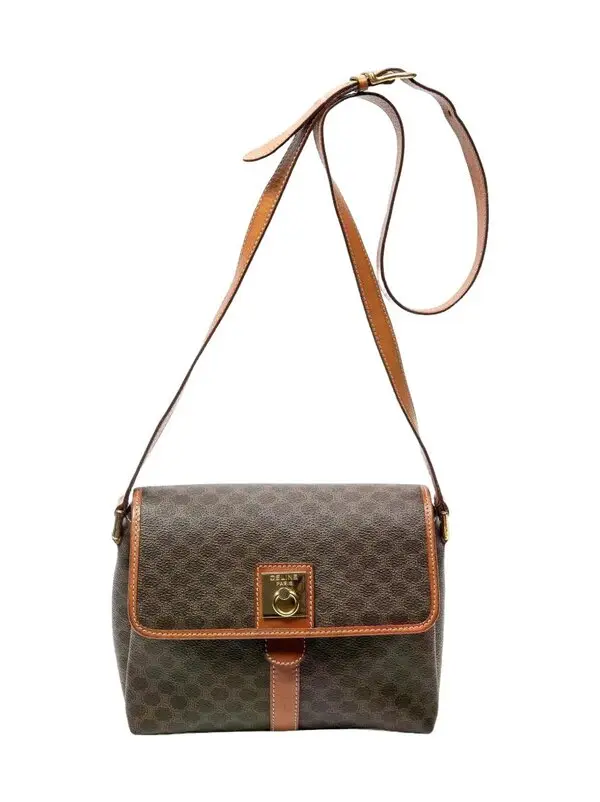 Celine Small Macadam Foldover Shoulder Bag - Brown