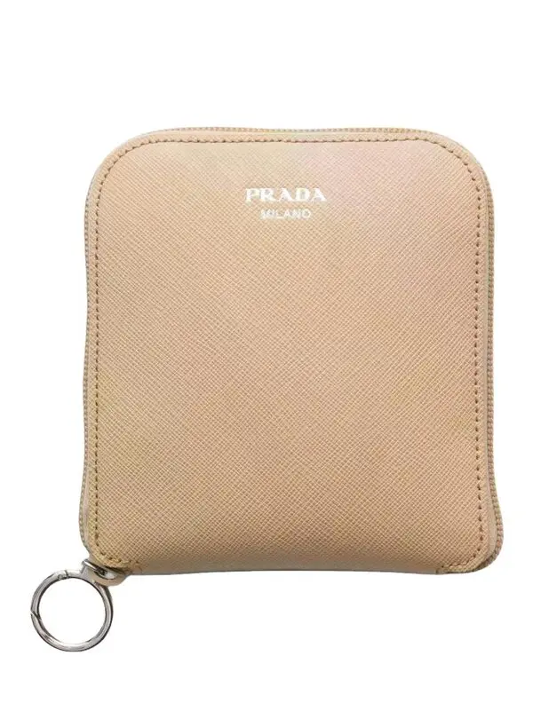 Prada Saffiano Leather Pendant Re-nylon Tote Bag - Neutrals