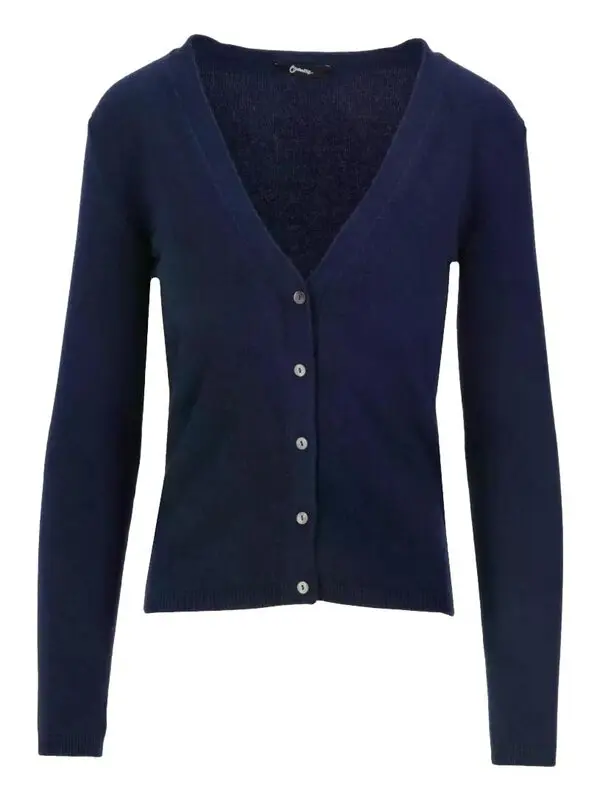 LA ROSE V-neck Cardigan - Blue