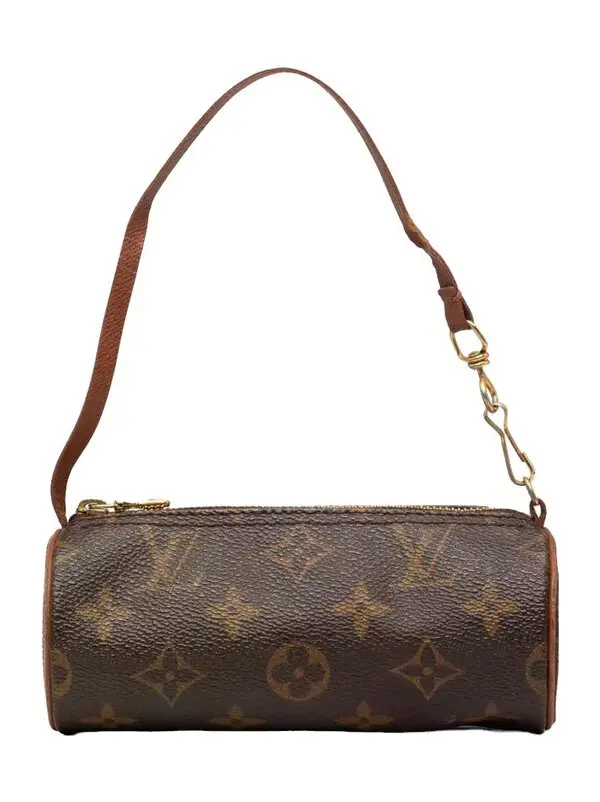 LOUIS VUITTON Monogram Papillon Pochette Handbag - Brown