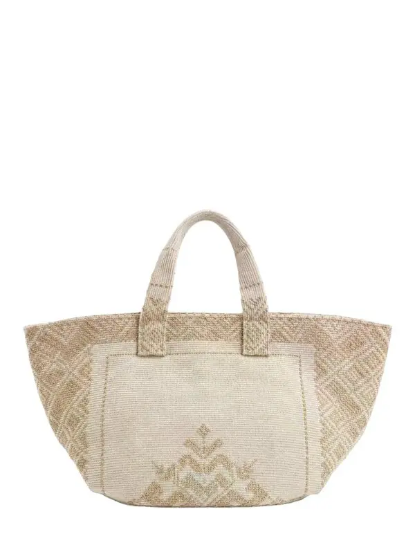 LE DAF Rosette Tote Bag - Neutrals