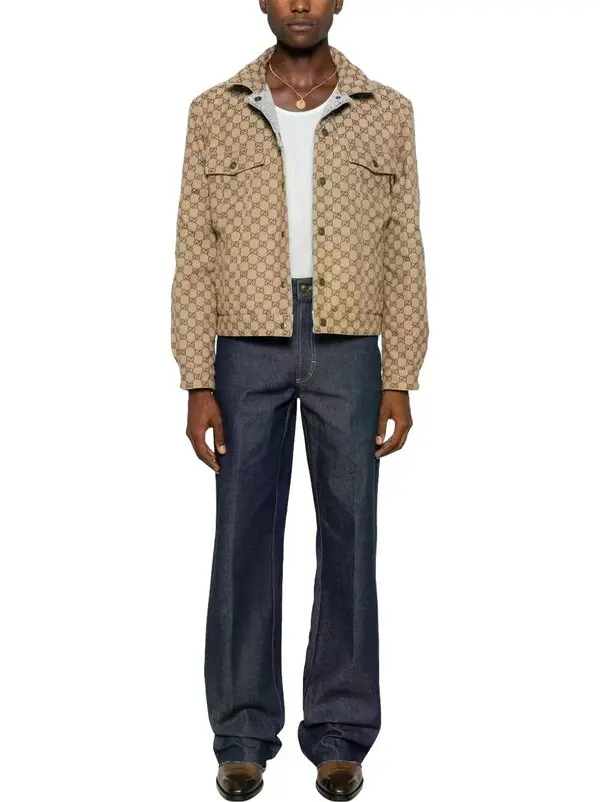 Gucci Reversible Gg Canvas And Denim Jacket - Blue